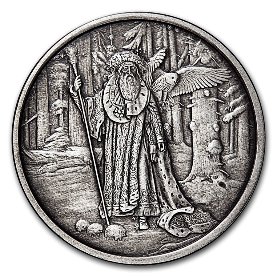 Buy 5 oz Silver Antique Round - Celtic Lore (Merlin) | APMEX