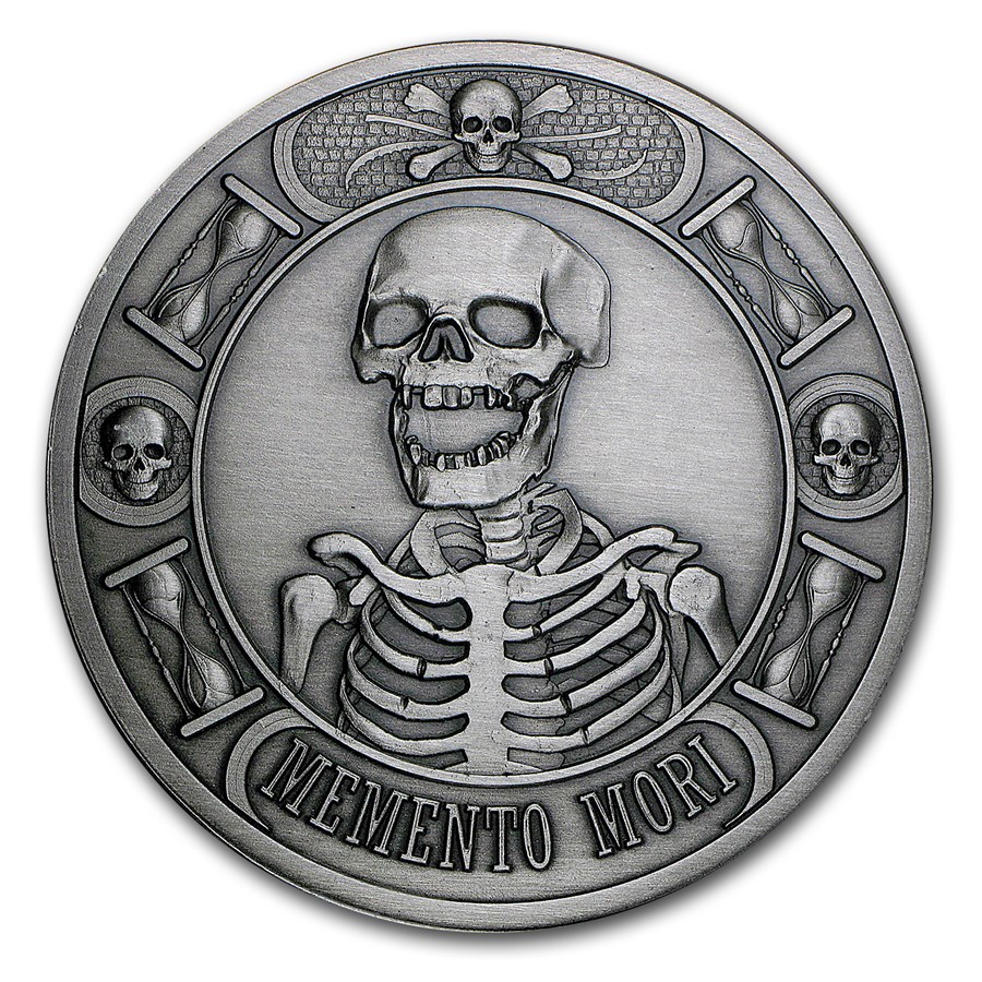 Buy 5 oz Silver Antique Round - Memento Mori | APMEX