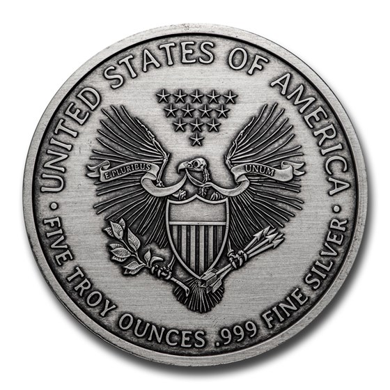 Buy 5 oz Silver Antique Round - Western Skulls (Mexican Bandito) | APMEX