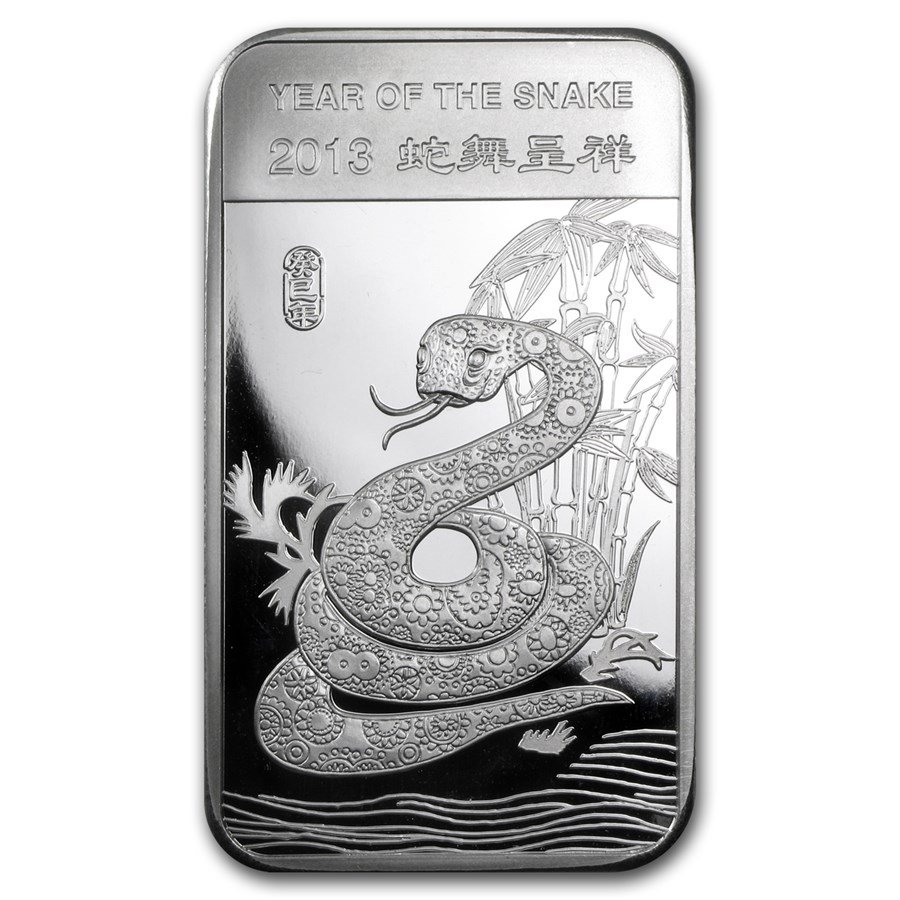 Buy 5 oz Silver Bar - APMEX (2013 Year of the Snake) | APMEX