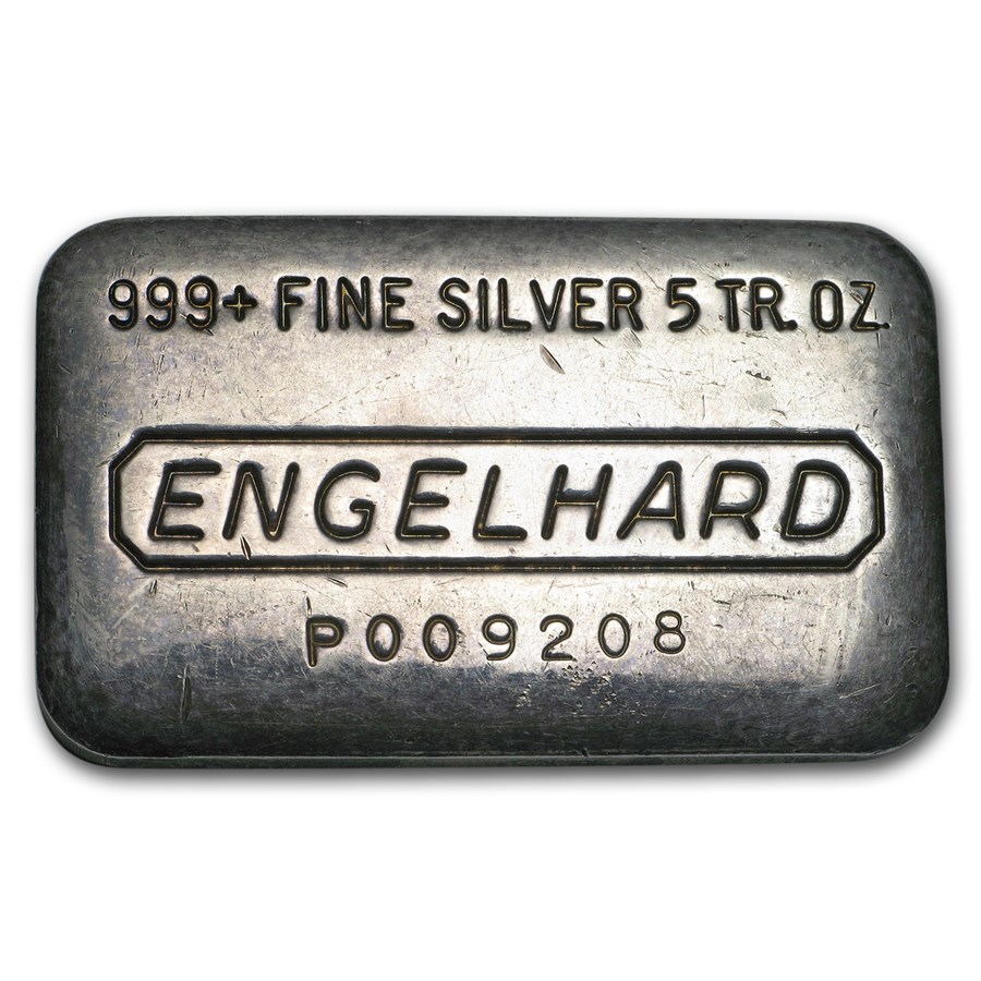 Buy 5 oz Silver Bar - Engelhard (Wide, Pressed) | APMEX
