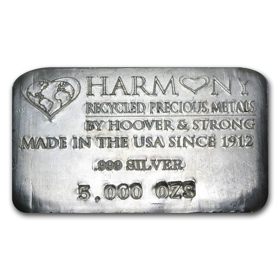 Buy 5 oz Silver Bar - Hoover & Strong | APMEX