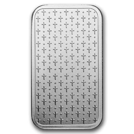 Buy 5 oz Silver Jesus on the Cross Bar | APMEX