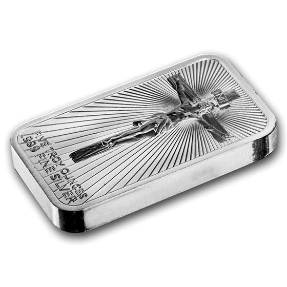 Buy 5 oz Silver Jesus on the Cross Bar | APMEX