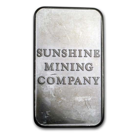 Buy 5 oz Silver Bar - Sunshine Mining (Vintage) | APMEX