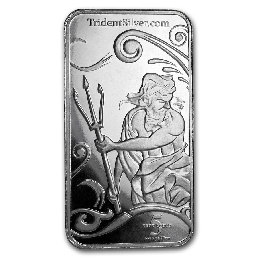 Buy 5 oz Silver Bar - Trident | APMEX