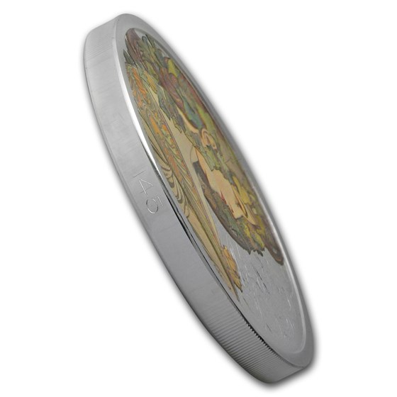 Buy 5 oz Silver Colorized Round - Mucha Series (Ivy) | APMEX