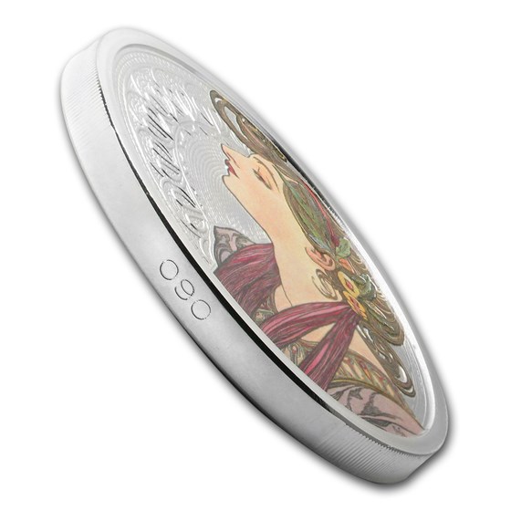 Buy 5 oz Silver Colorized Round - Mucha Series (Laurel) | APMEX