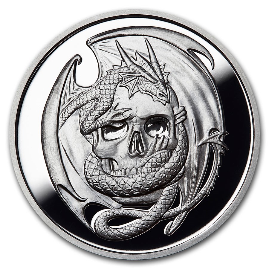 Buy 5 oz Silver Proof Round - Anne Stokes Dragons: Skull Embrace | APMEX