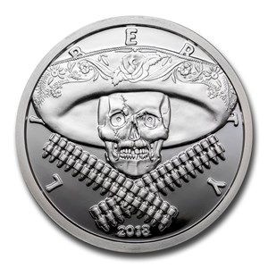 Buy 5 oz Silver Proof Round - Western Skulls (Mexican Bandito) | APMEX