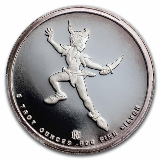 Buy 5 oz Silver Round - Disney/Around the World Peter Pan PR-69 PCGS ...