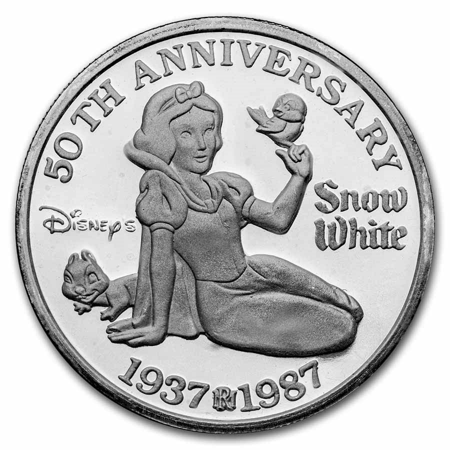 Buy 5 oz Silver Round - Disney/Snow White (w/Box & COA) Spotted | APMEX