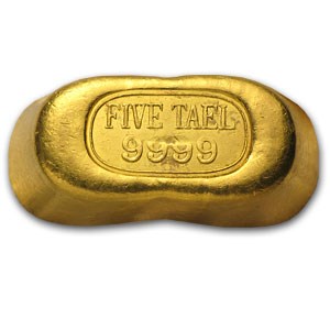 Buy 5 Tael Gold Bar - Chinese Boat (6.03 oz) | APMEX