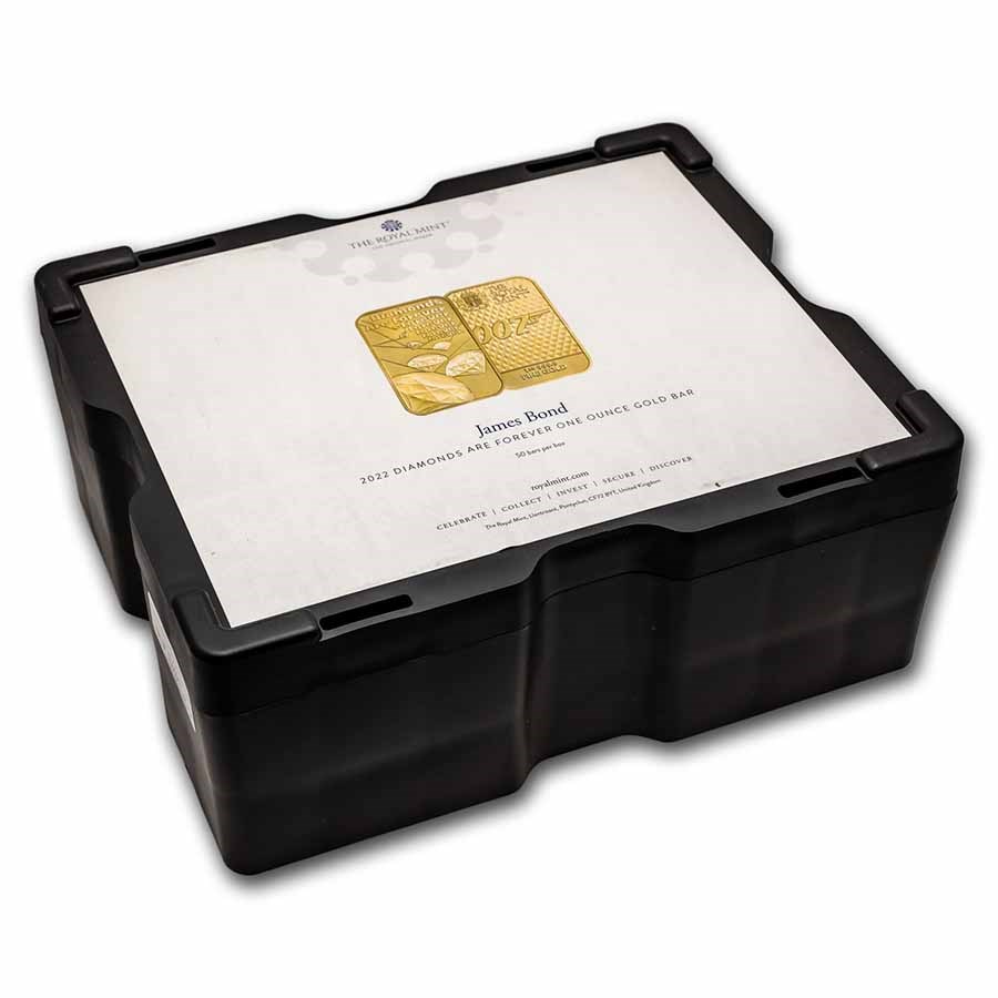 Buy 50-Bar 1 oz Gold James Bond Diamonds Monster Box(Empty, Black) | APMEX