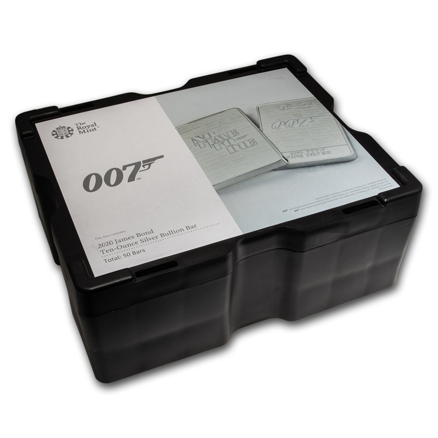 Buy 50-Bar 10 oz Silver James Bond 007 Monster Box (Empty, Black) | APMEX