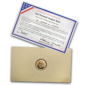 Buy 50 Grains Gold Rnd - Jimmy Carter Presidential Gold Medal (14K) | APMEX