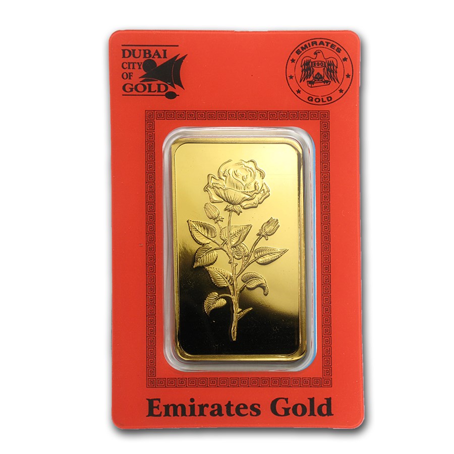 Buy 50 gram Gold Bar - Emirates (Rose, In Assay) | APMEX