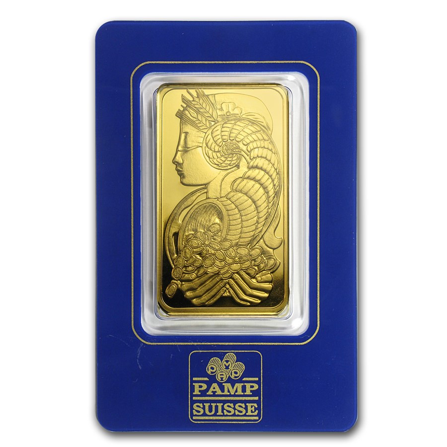 Buy 50 gram Gold Bar - PAMP Suisse (Pressed, In Assay) | APMEX