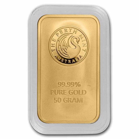 Buy 50 gram Gold Bar - The Perth Mint | APMEX