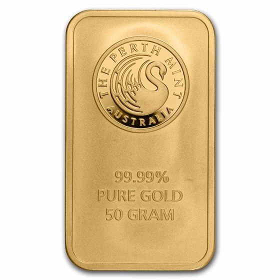 Buy 50 gram Gold Bar - The Perth Mint | APMEX