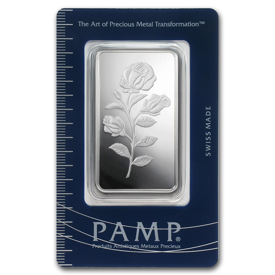 Buy 50 gram Silver Bar - PAMP Suisse (Rosa, In Assay) | APMEX