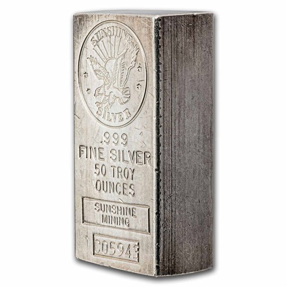 Buy 50 oz Silver Bar - Sunshine (Vintage) | APMEX