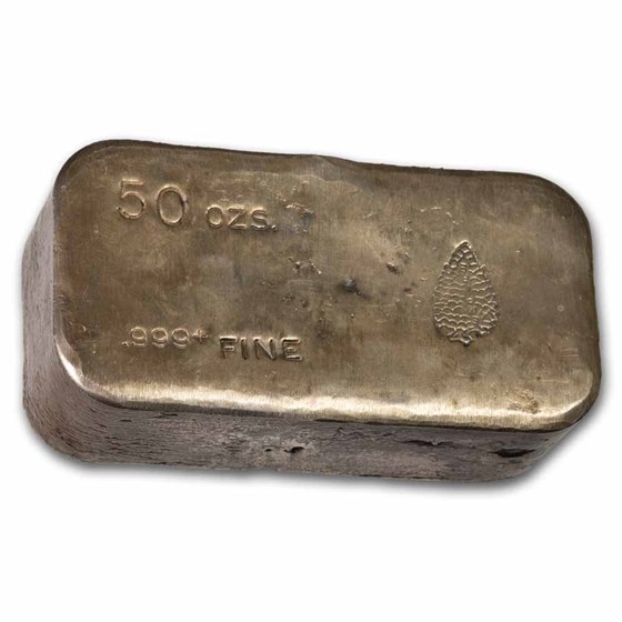 Buy 50 oz Silver Vintage Empire Bar | APMEX