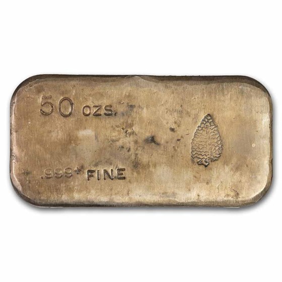 Buy 50 oz Silver Vintage Empire Bar | APMEX