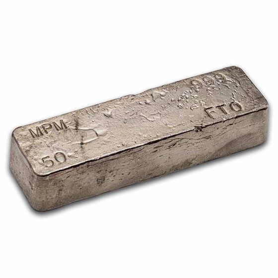 Buy 50 oz Silver Vintage Monarch Precious Metals Bar | APMEX