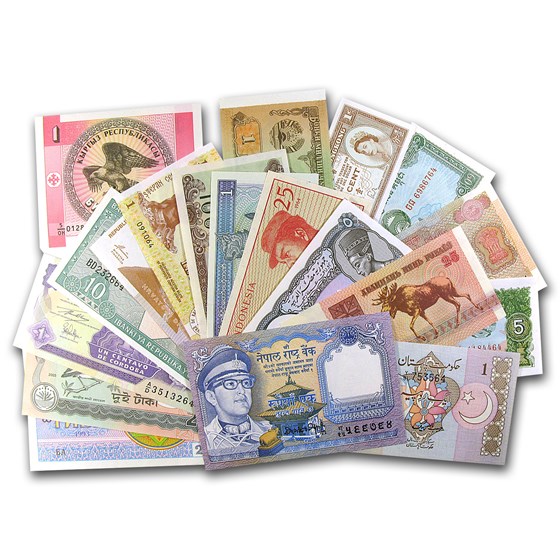 Buy 50 World Bank Notes Unc (50 Different Countries) | APMEX
