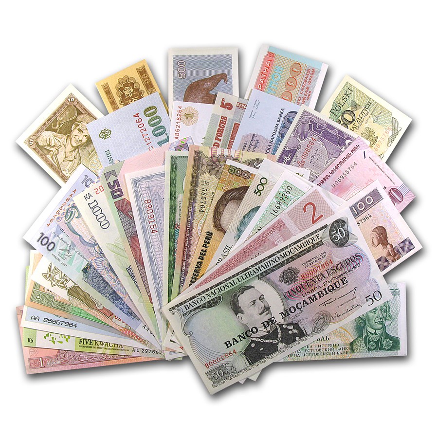 Buy 50 World Bank Notes Unc (50 Different Countries) | APMEX