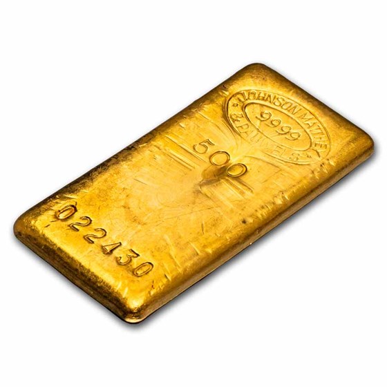 500 gram Gold Bar - Johnson Matthey & Pauwels (Cast, Poured)