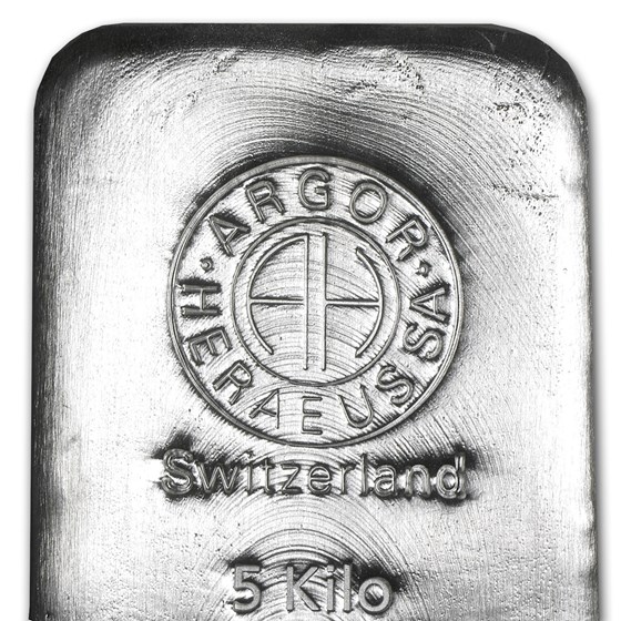 Buy 5000 gram Silver Bar - Argor-Heraeus (Poured) | APMEX