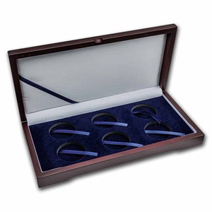 Buy 6 Coin Wood Presentation Box - Air-Tite Capsules (H-Style) | APMEX