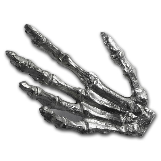 Buy 6 oz Silver Skeleton Hand | APMEX
