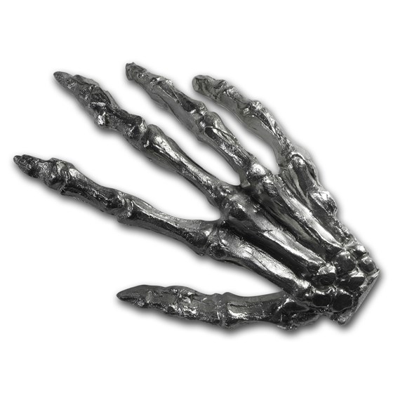 Buy 6 oz Silver Skeleton Hand | APMEX