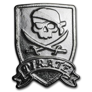 Buy 7 oz Hand Poured Silver Shield - Jolly Roger | APMEX