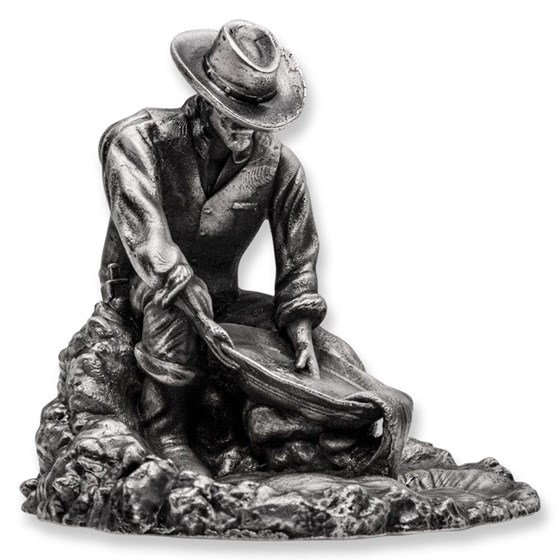 Buy 8.2 oz Silver Hand Poured Prospector V2 Statue | APMEX