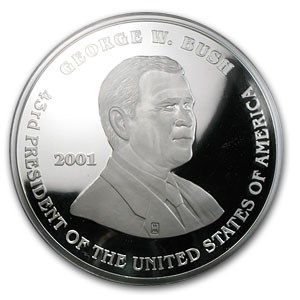 Buy 8 oz Silver Round - George Bush/Al Gore (2001) | APMEX