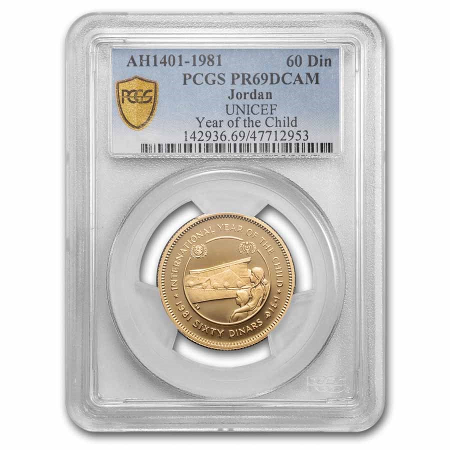 Buy 1981 Jordan Gold 60 Dinars Year of Child PR-69 | APMEX