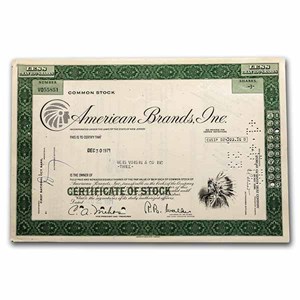 Buy American Brands, Inc. Stock Certificate (Green) | APMEX