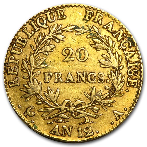 Buy AN12 France Gold 20 Francs Napoleon Bonaparte (XF) | APMEX