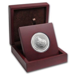 Buy APMEX Wood Gift Box - 2 oz Perth Mint Silver Coin | APMEX