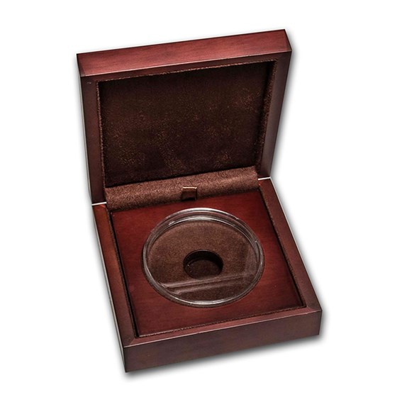 Buy APMEX Wood Box 5 oz US Mint ATB Ag Z10 Capsule | APMEX