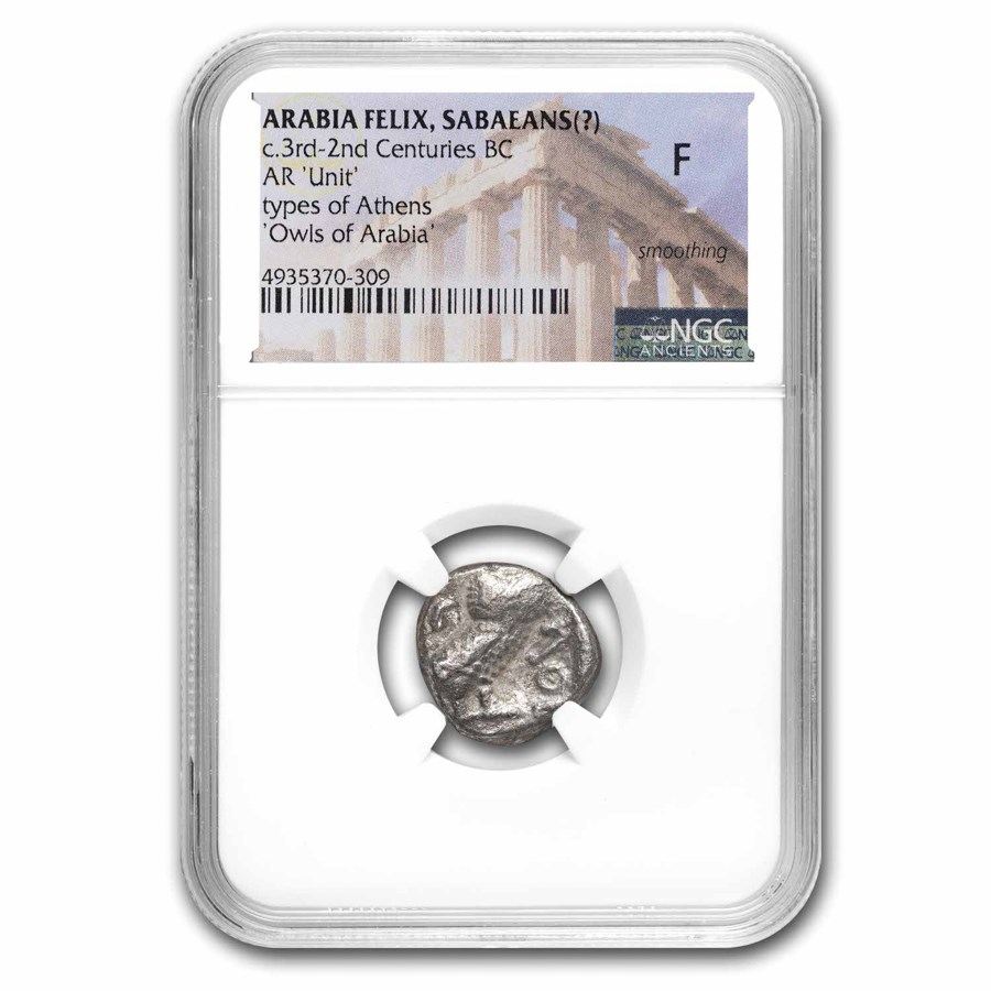 Arabia Felix. Sabaeans Silver Unit Owl c.3rd-2nd BC Fine NGC Arabia Felix. Sabaeans Silver Unit Owl c.3rd-2nd BC Fine NGC