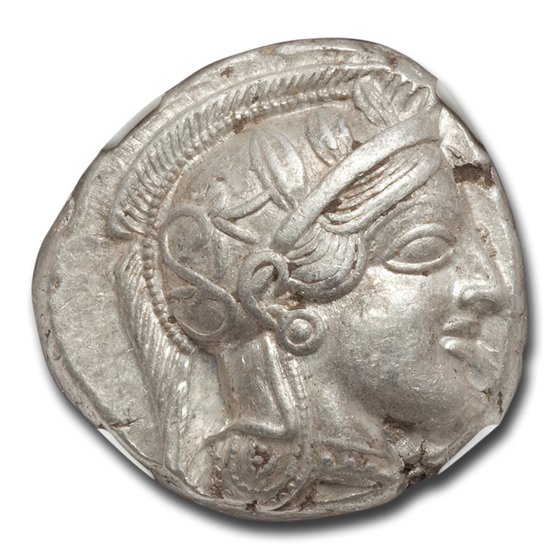 Buy Attica, Athens AR Tetradrachm Owl (440-04 BC) AU NGC (Full Crest ...