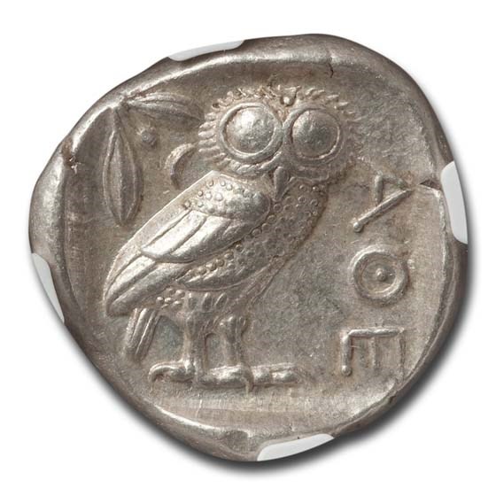 Buy Attica, Athens AR Tetradrachm Owl (440-04 BC) AU NGC (Full Crest ...