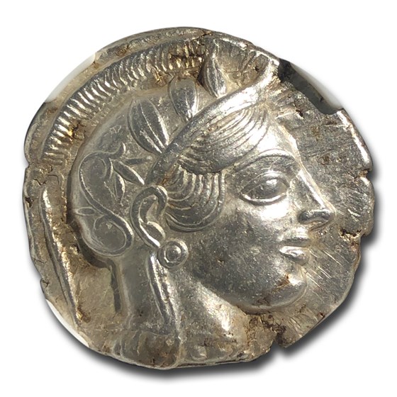 Buy Attica, Athens AR Tetradrachm Owl (440-04 BC) AU NGC (Full Crest ...