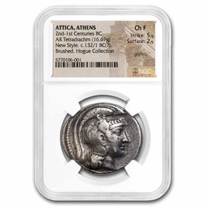 Buy Attica Athens Silver Tetradrachm (2nd-1st century BC) Fine NGC | APMEX