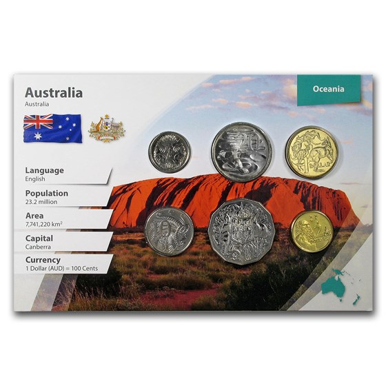 Buy Australia 5 Cents - 2 Dollars 6-Coin Set BU (Landscape Packaging ...